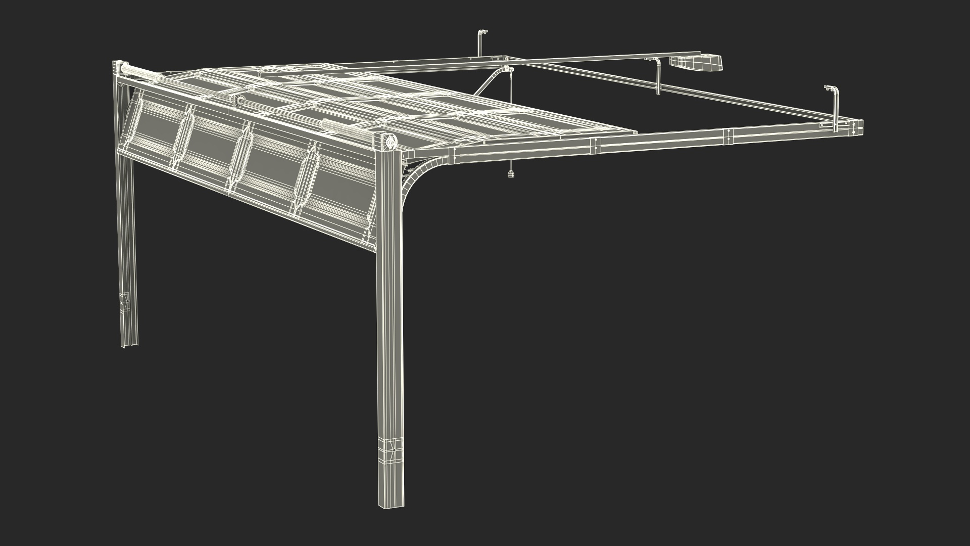 Retractable Garage Door Wide Open 3D - TurboSquid 2326768