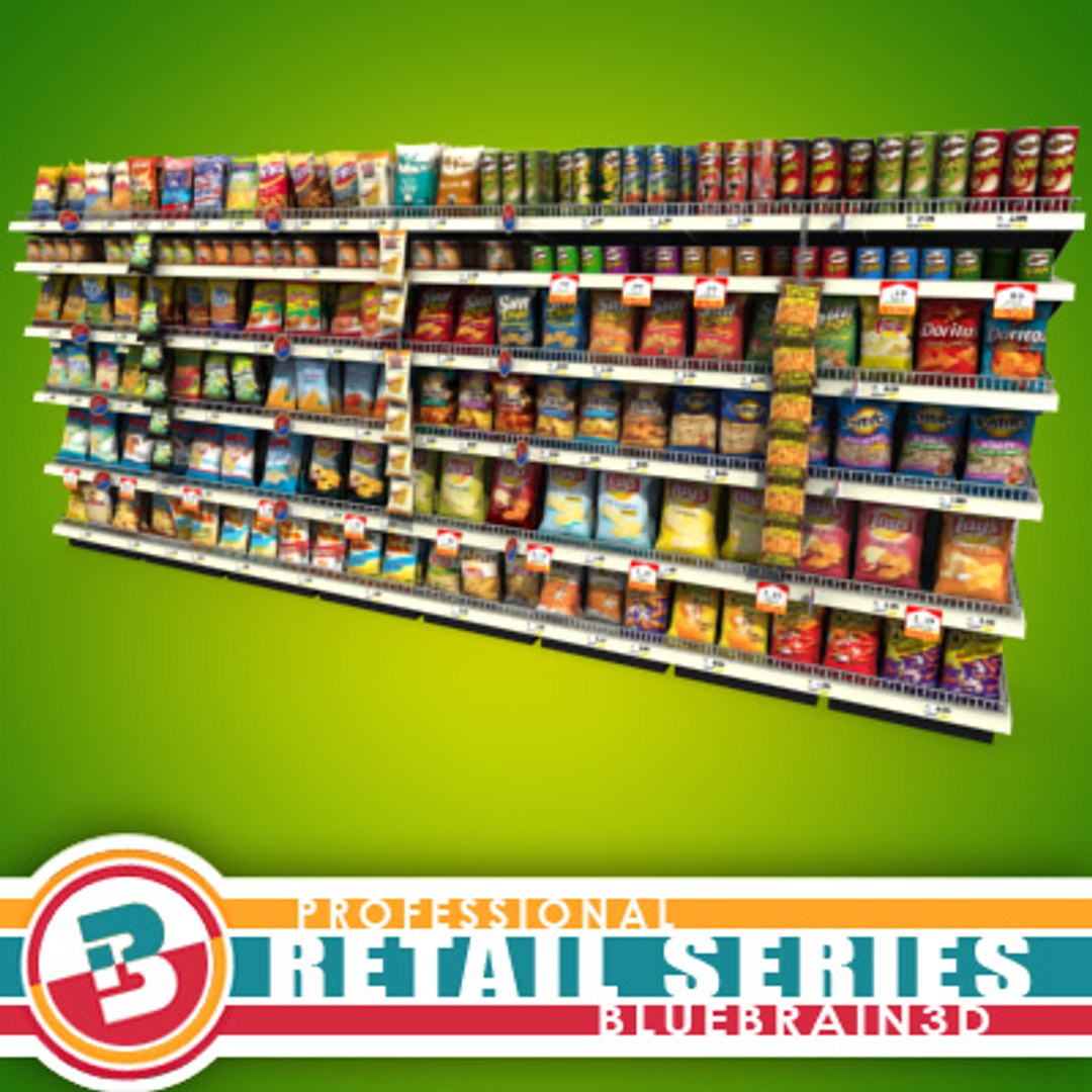 3ds Max Grocery Shelves
