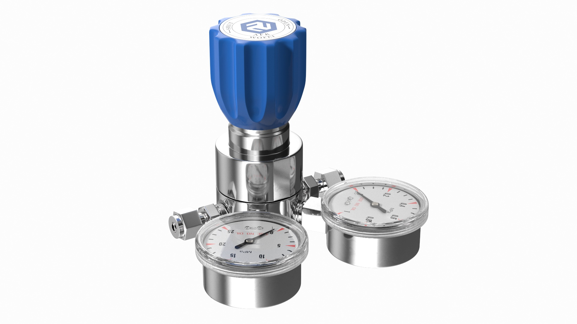 AFK Regulator High Pressure Gas Two Gauges 3D Model - TurboSquid 1956078
