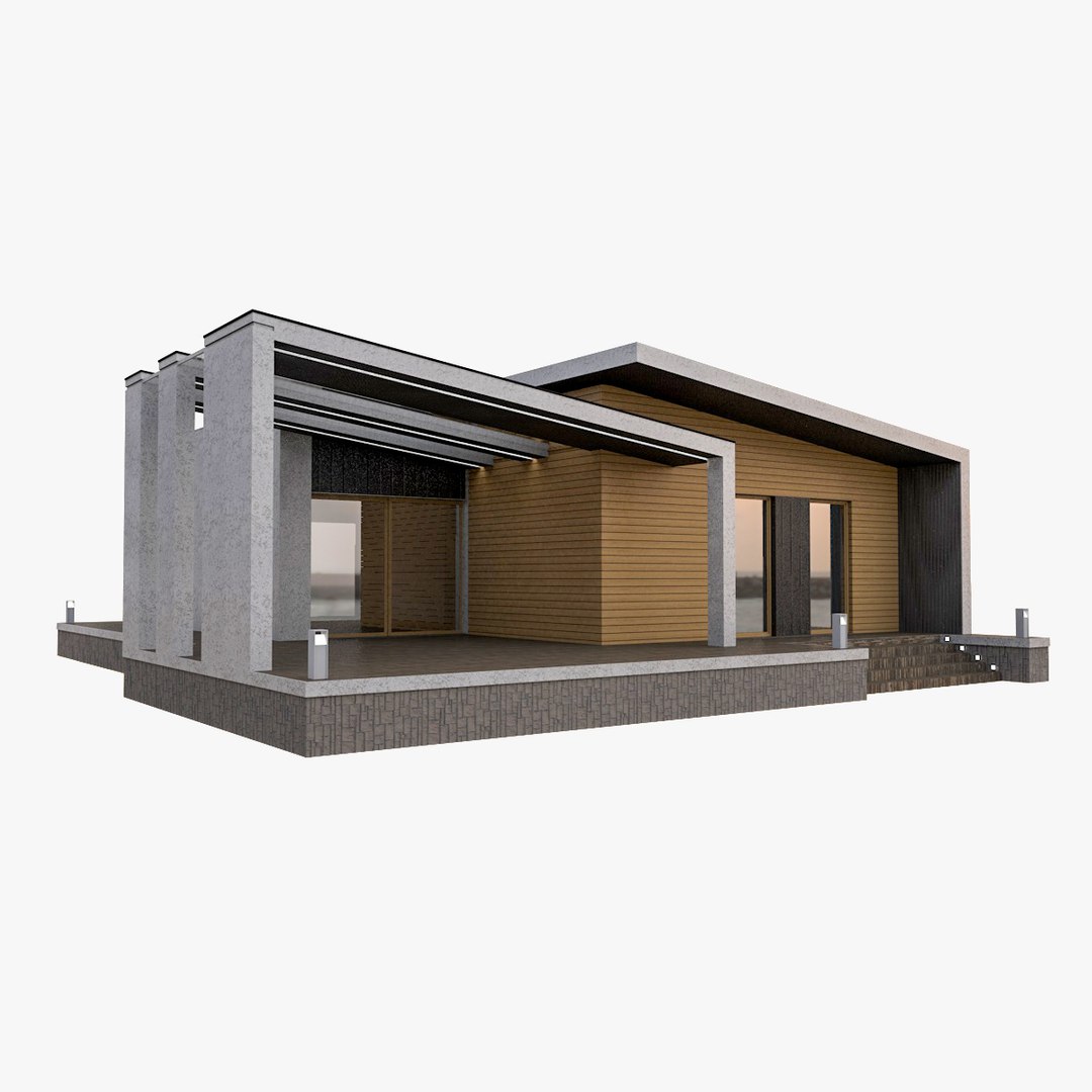 Minimal house 3D model - TurboSquid 1469362