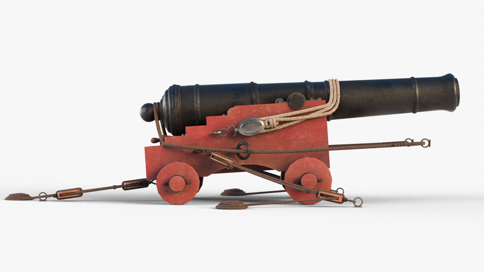 18th Century Naval Cannon 3D Model - TurboSquid 2096688