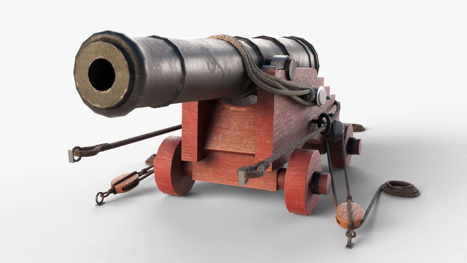 18th Century Naval Cannon 3D Model - TurboSquid 2096688