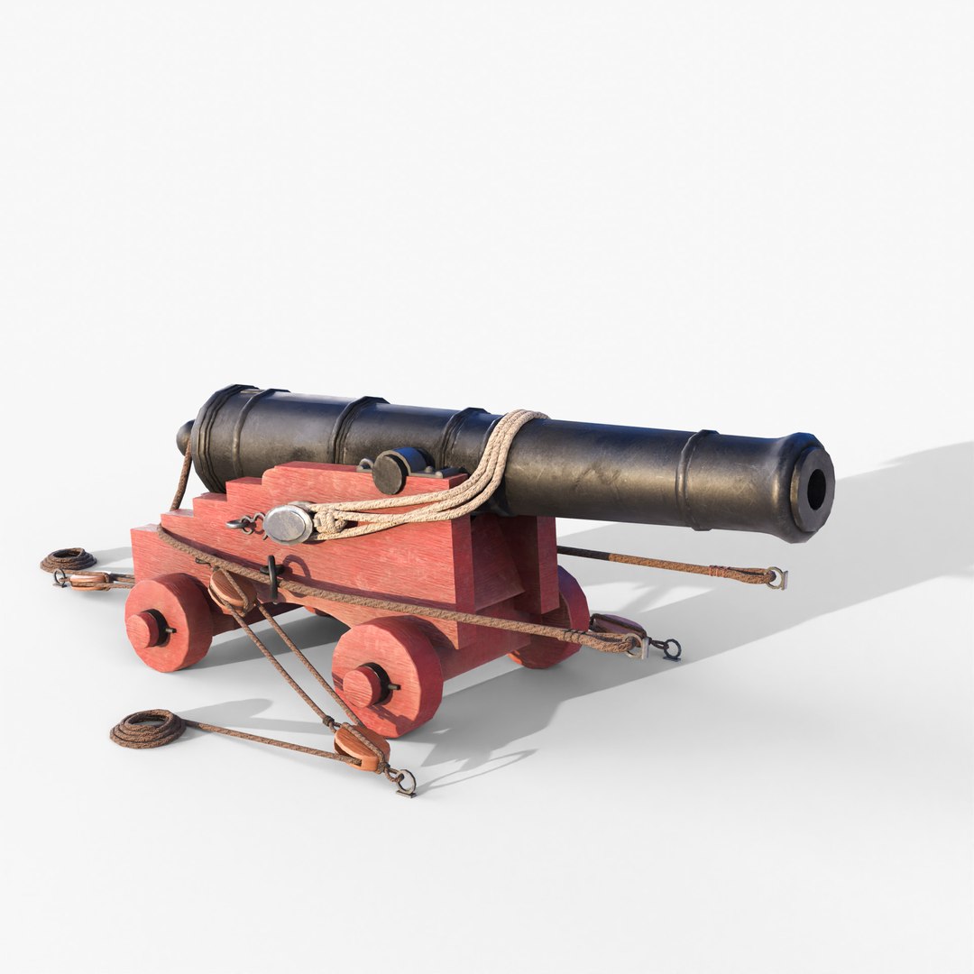 18th Century Naval Cannon 3D model - TurboSquid 2096688
