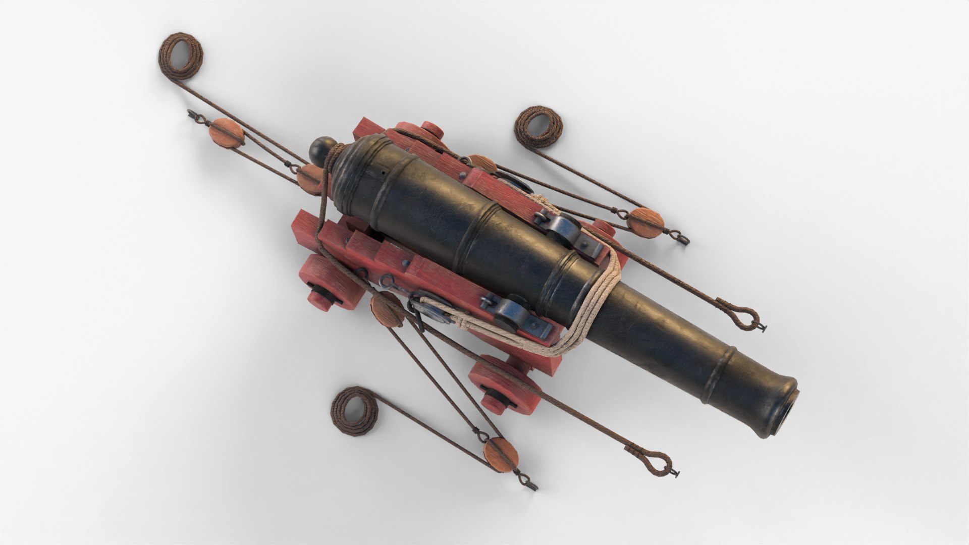 18th Century Naval Cannon 3D Model - TurboSquid 2096688