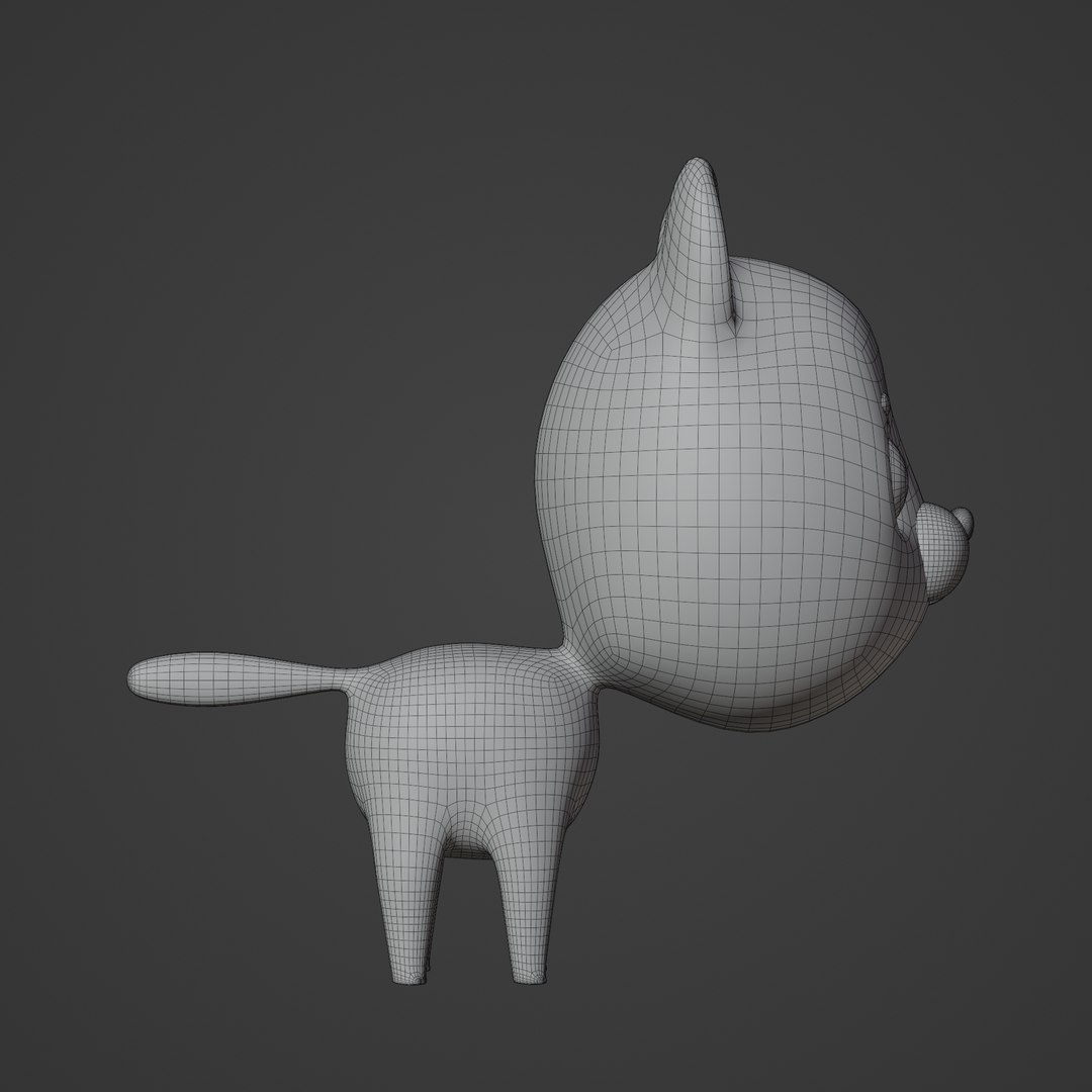 3D cartoon character cat model - TurboSquid 1992670
