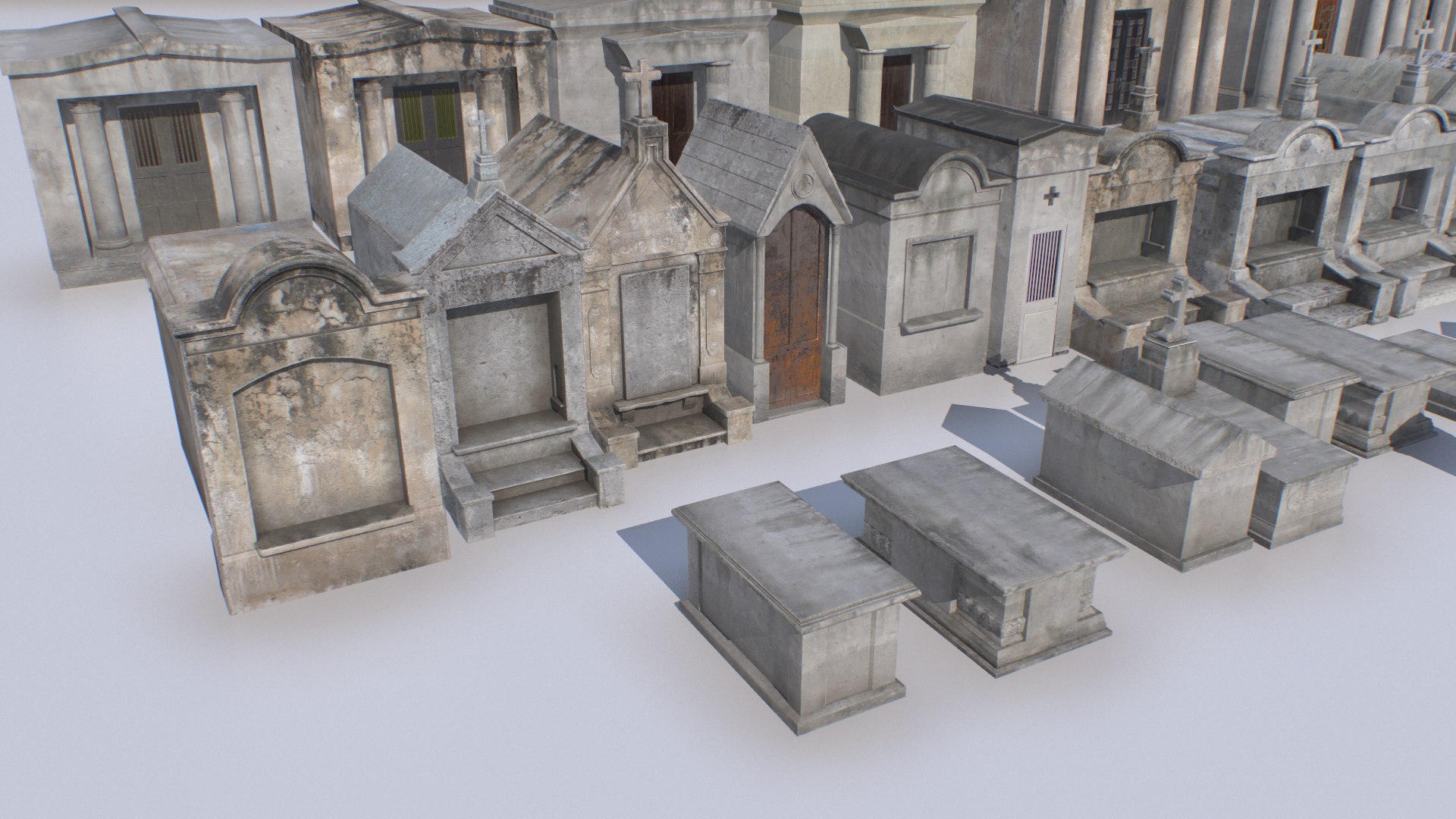 3D Cemetery Mausoleums Tombs 4 - TurboSquid 1651148