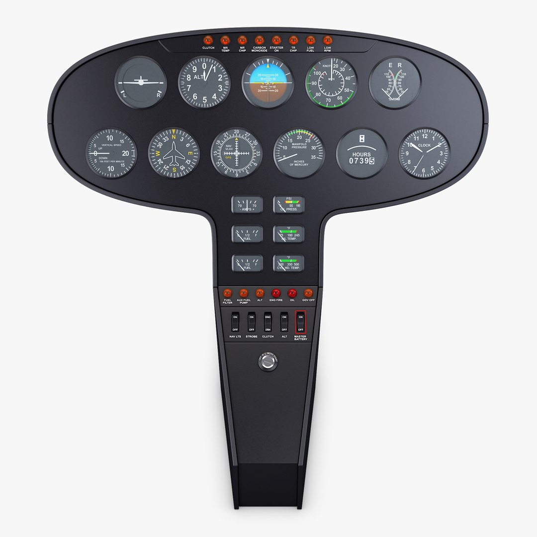 3D Aircraft Instrument Panel V 1 - TurboSquid 2023504