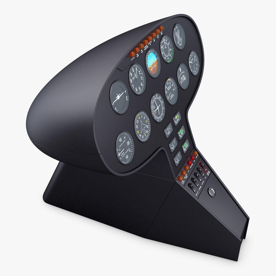 3D Aircraft Instrument Panel V 1 - TurboSquid 2023504