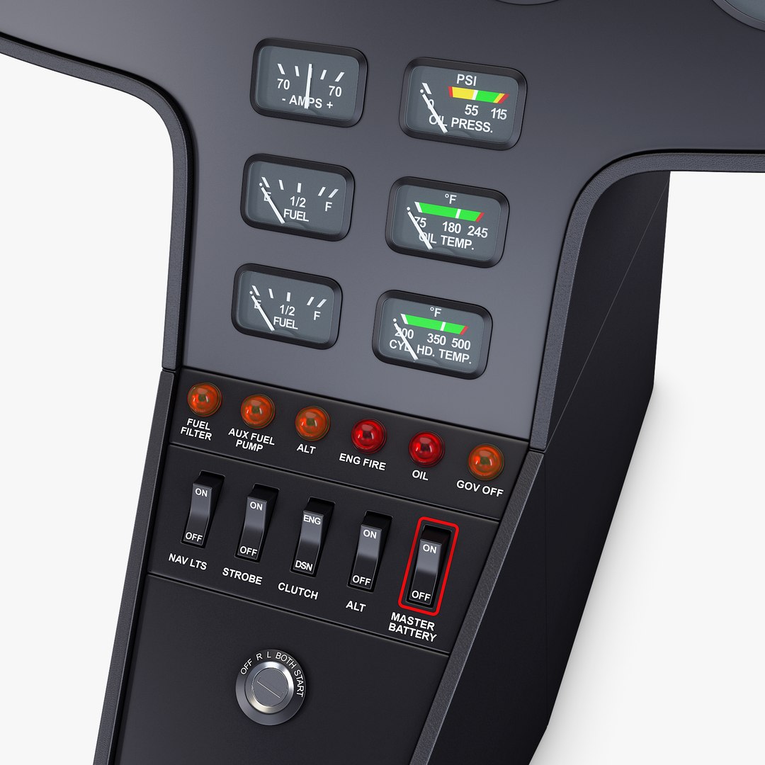 3D Aircraft Instrument Panel V 1 - TurboSquid 2023504