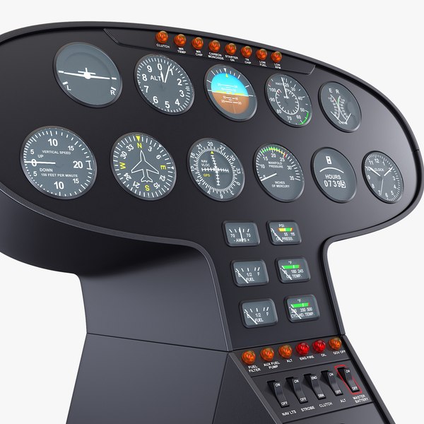 3D Aircraft Instrument Panel v 1 - TurboSquid 2023504