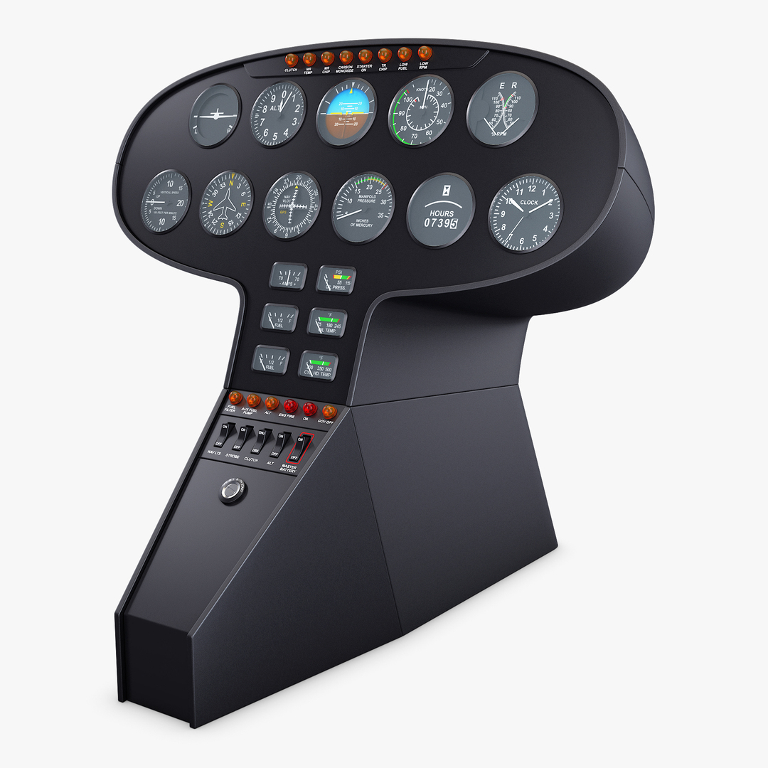 3D Aircraft Instrument Panel v 1 - TurboSquid 2023504