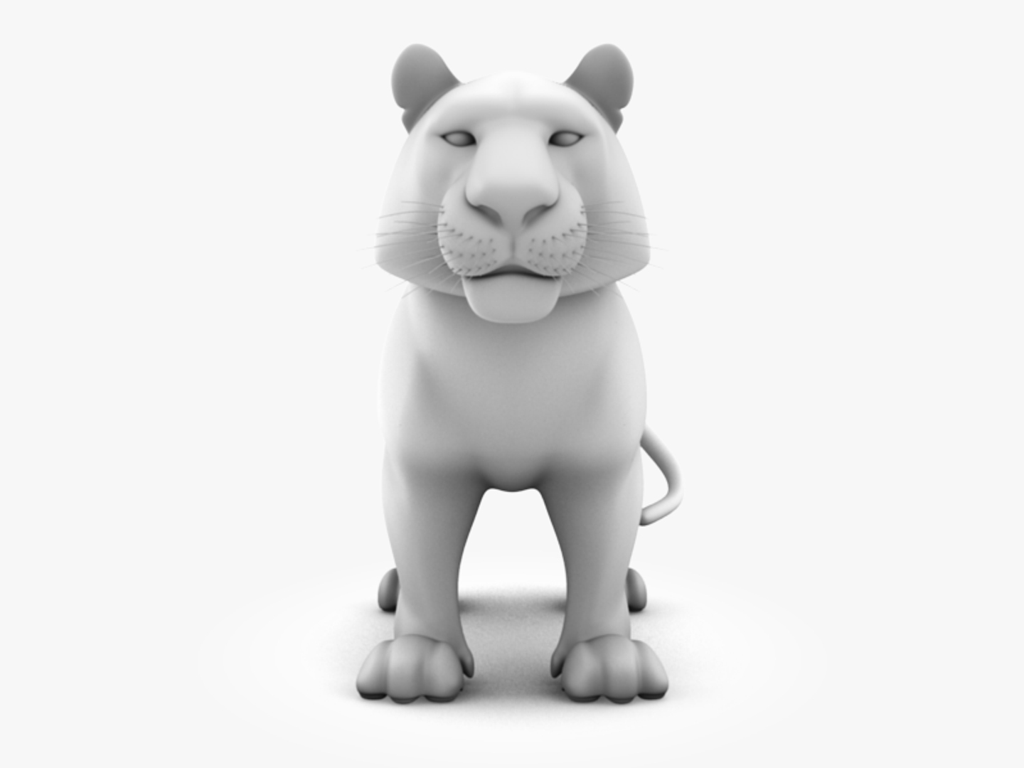 Cartoon Tiger 3d Obj