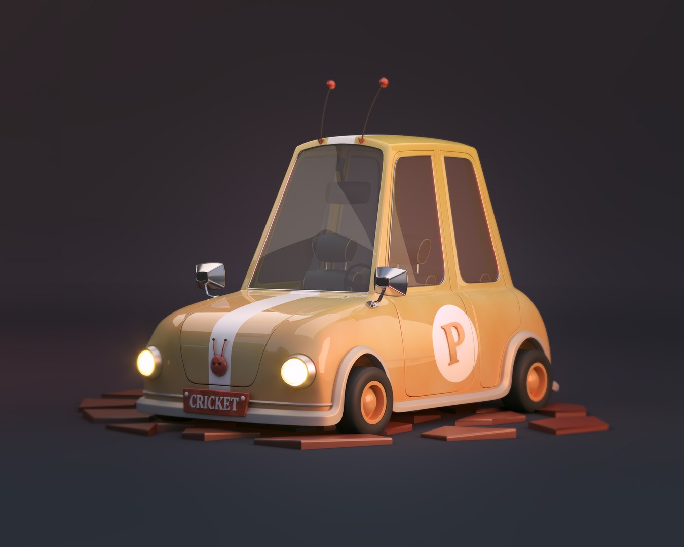 Stylized Cartoon Car 3D - TurboSquid 1898195