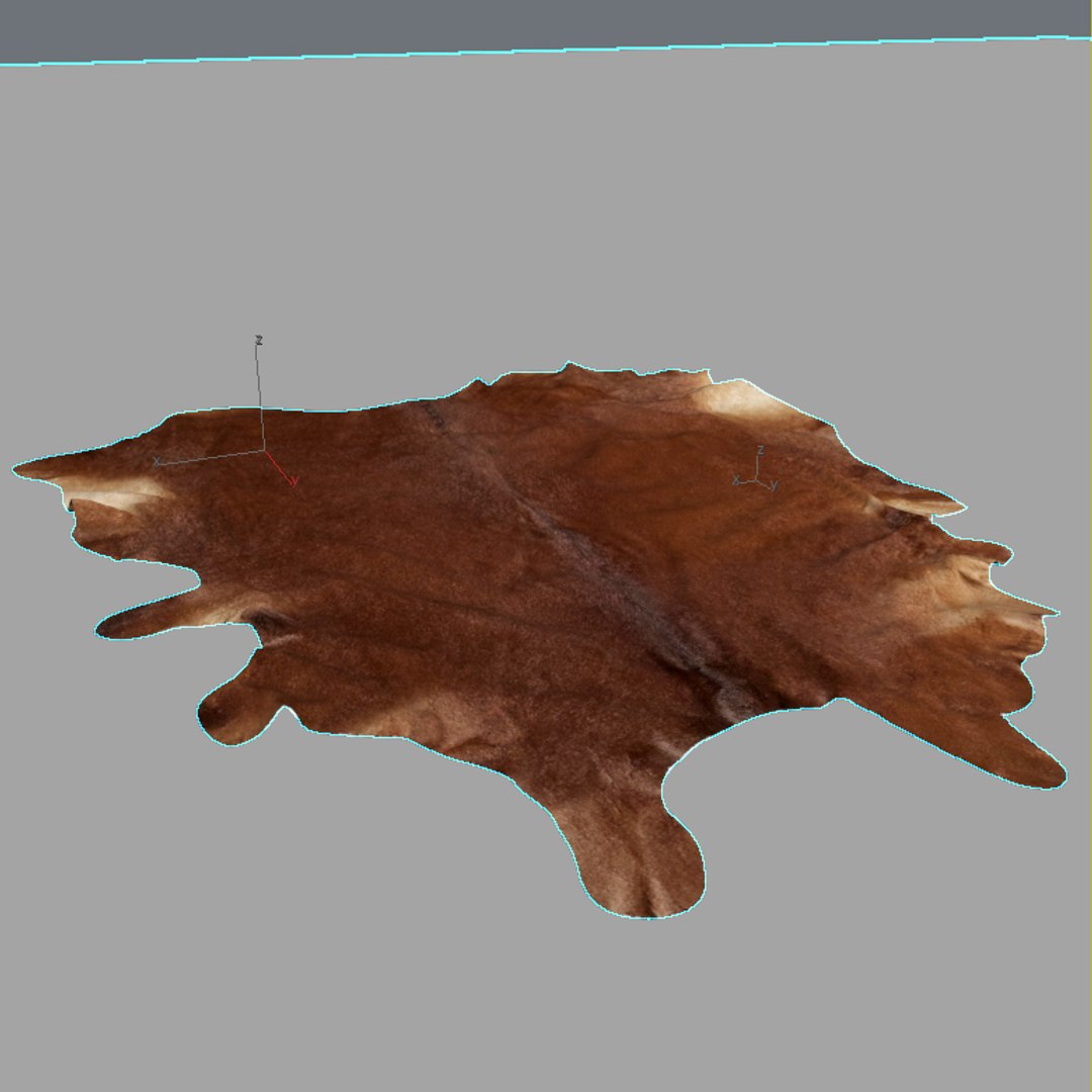 3D Cowhide Rug Model - TurboSquid 2303952
