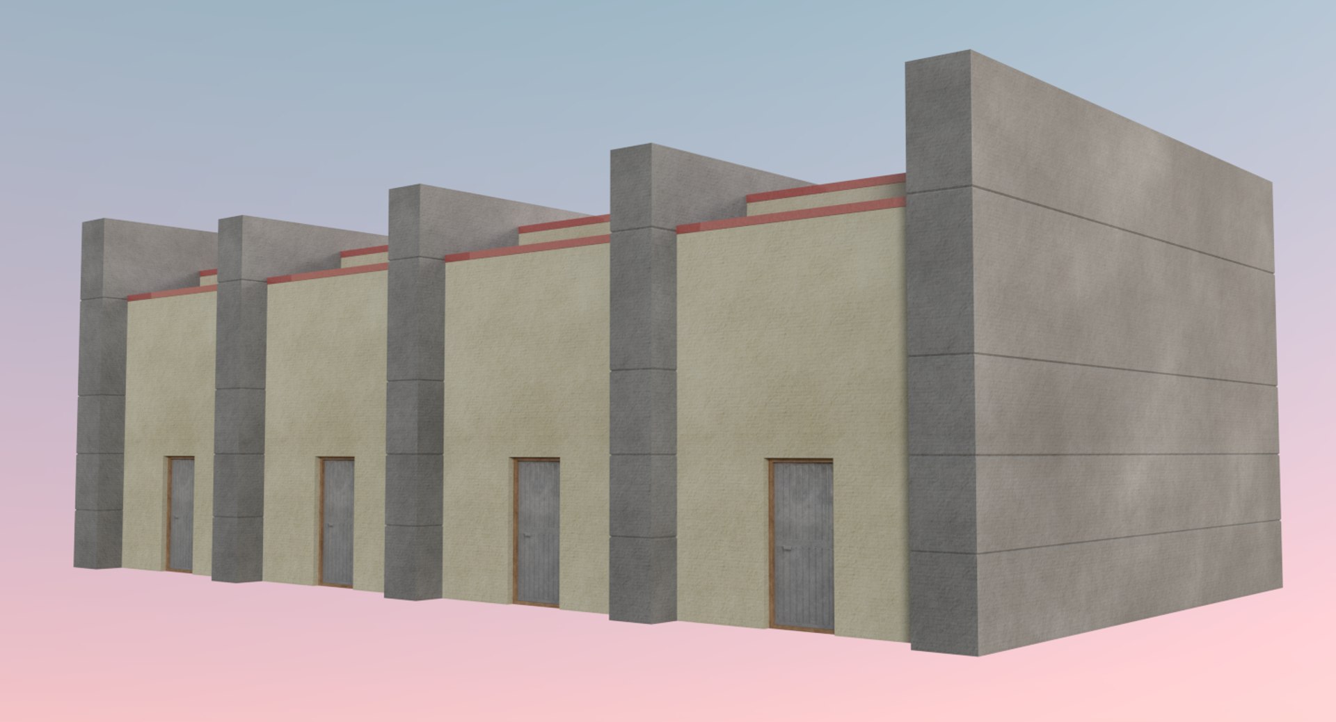 3D Model Strip Mall Store Unit - TurboSquid 1169354