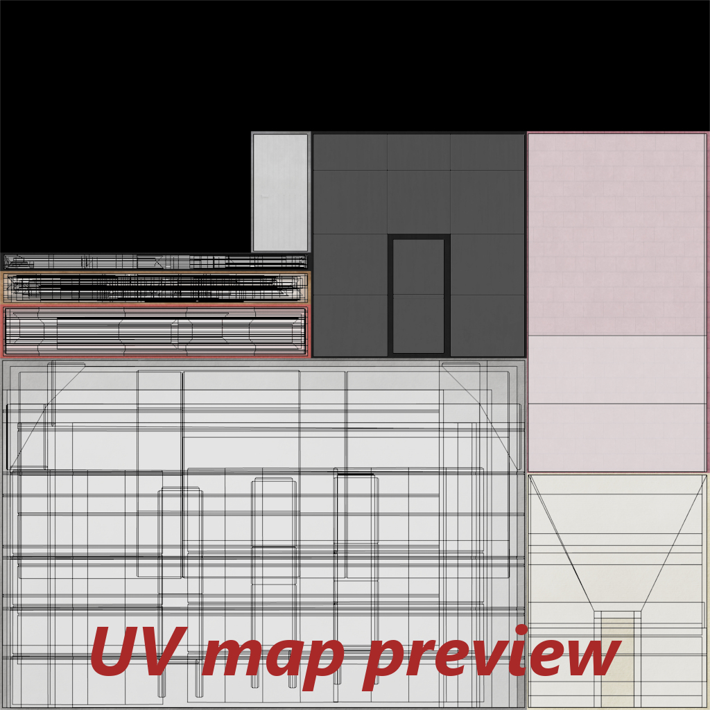 3D model strip mall store unit - TurboSquid 1169354