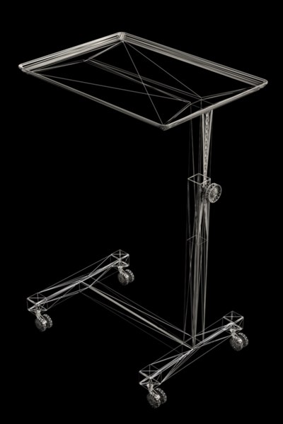 3d mayo surgical cart model