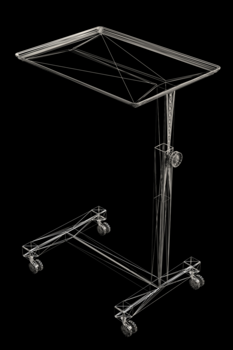 3d mayo surgical cart model