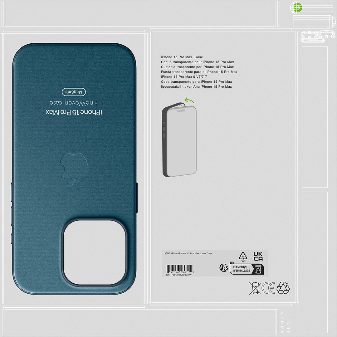 3D Apple IPhone 15 Pro Max FineWoven Case Packaging - TurboSquid 2215467