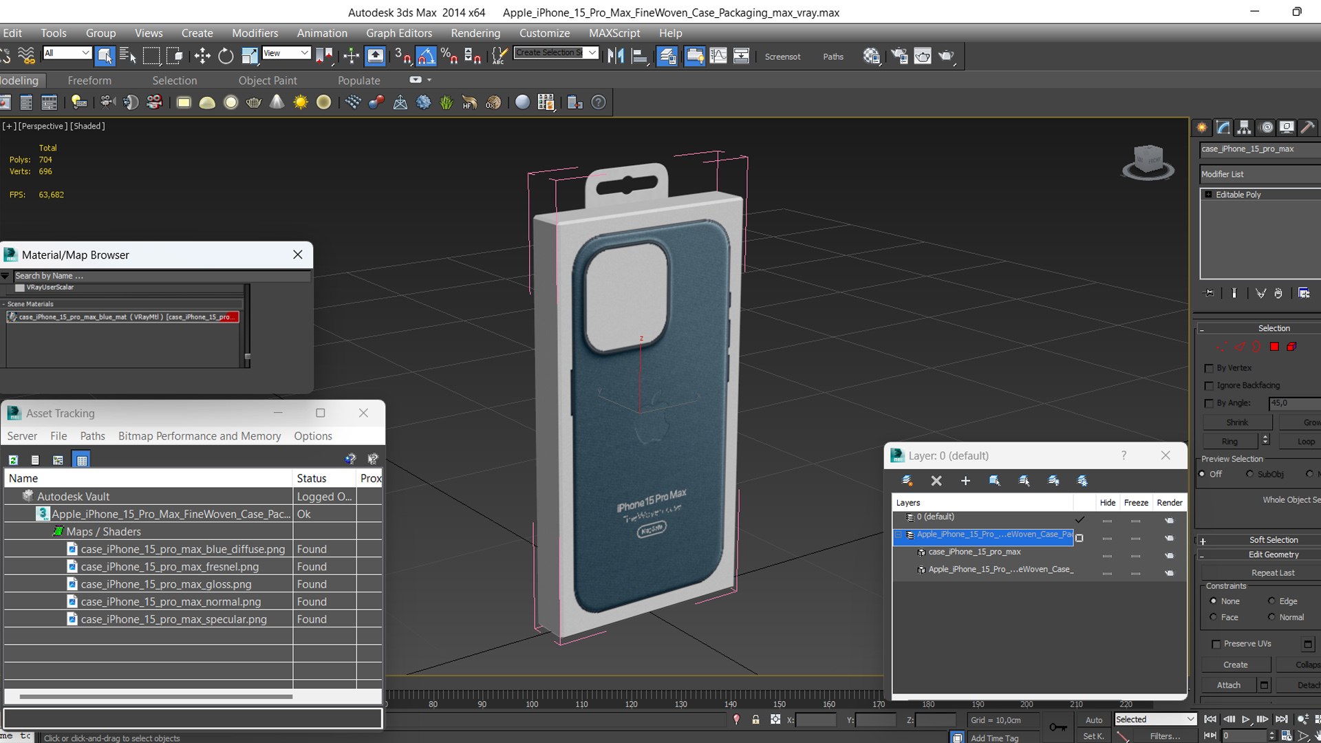 3D Apple IPhone 15 Pro Max FineWoven Case Packaging - TurboSquid 2215467