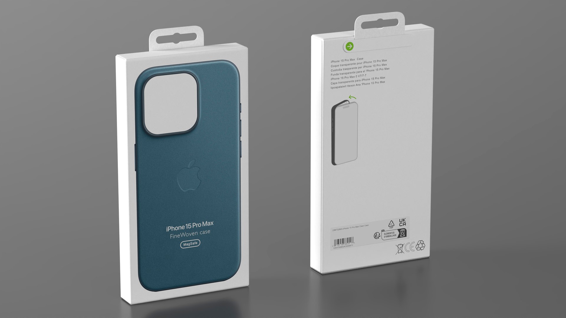 3D Apple IPhone 15 Pro Max FineWoven Case Packaging - TurboSquid 2215467