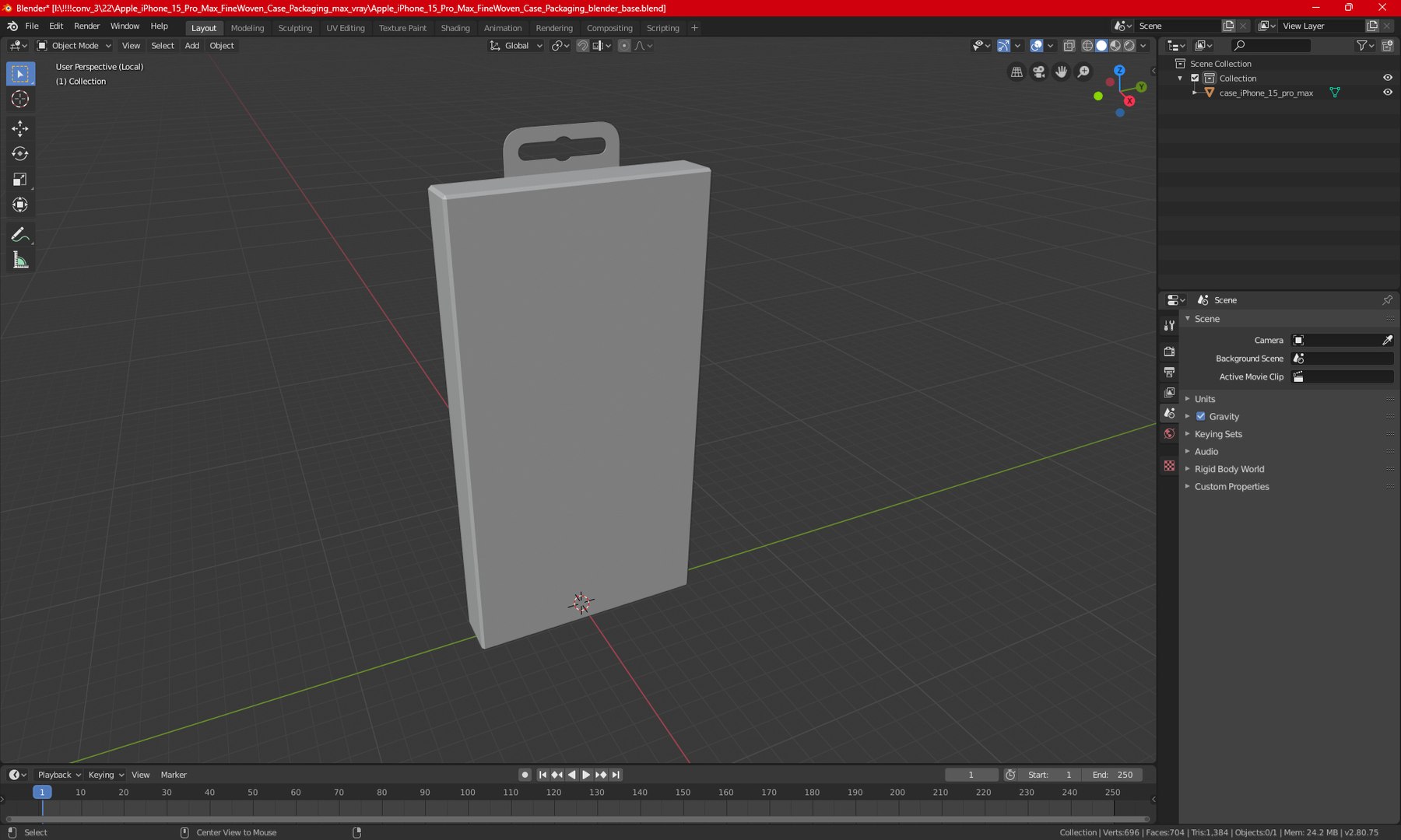 3D Apple IPhone 15 Pro Max FineWoven Case Packaging - TurboSquid 2215467