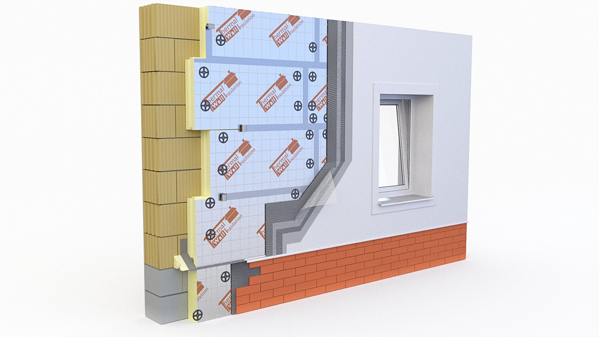 Wall insulation plastering model - TurboSquid 1524024