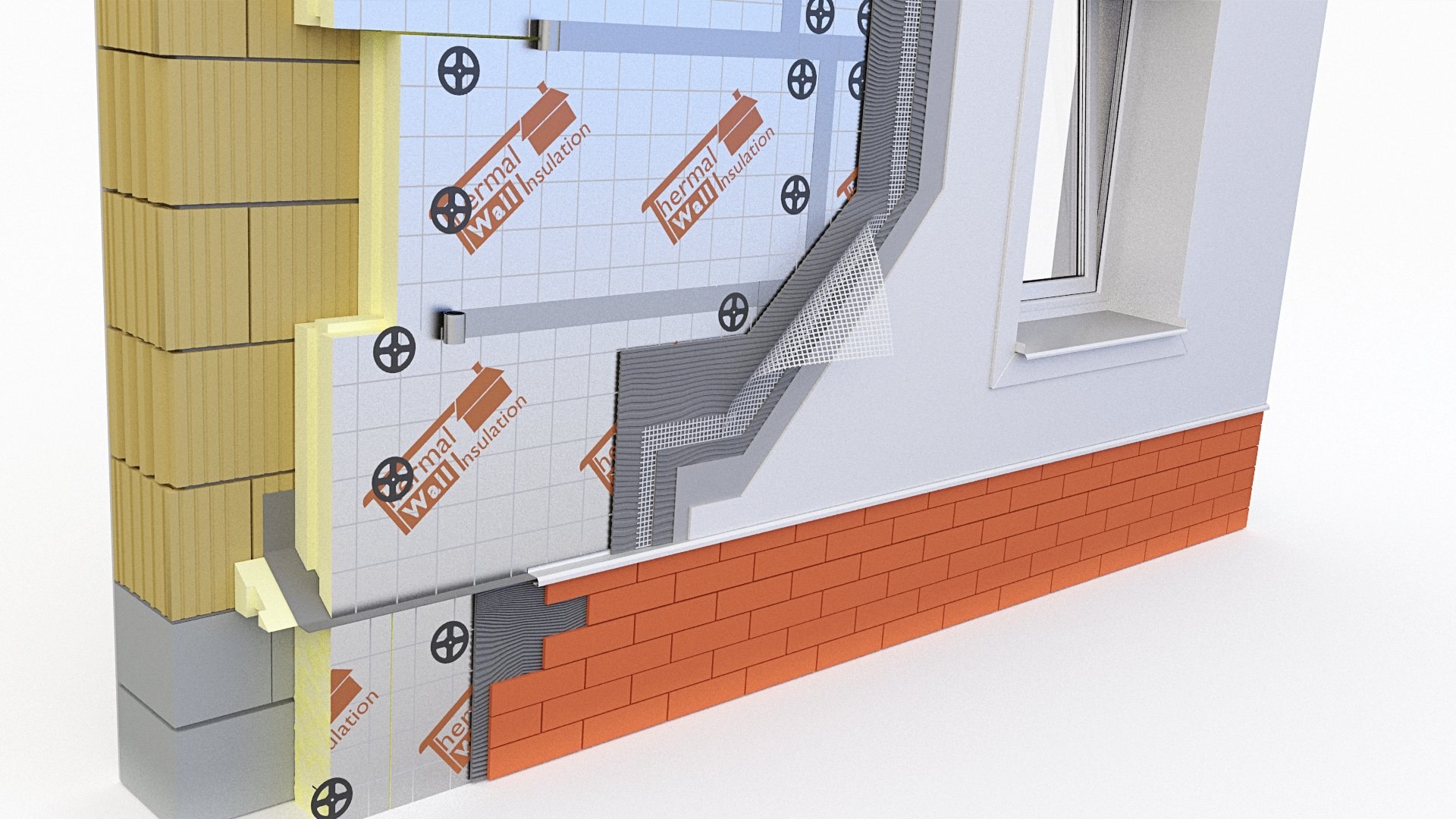 Wall insulation plastering model - TurboSquid 1524024