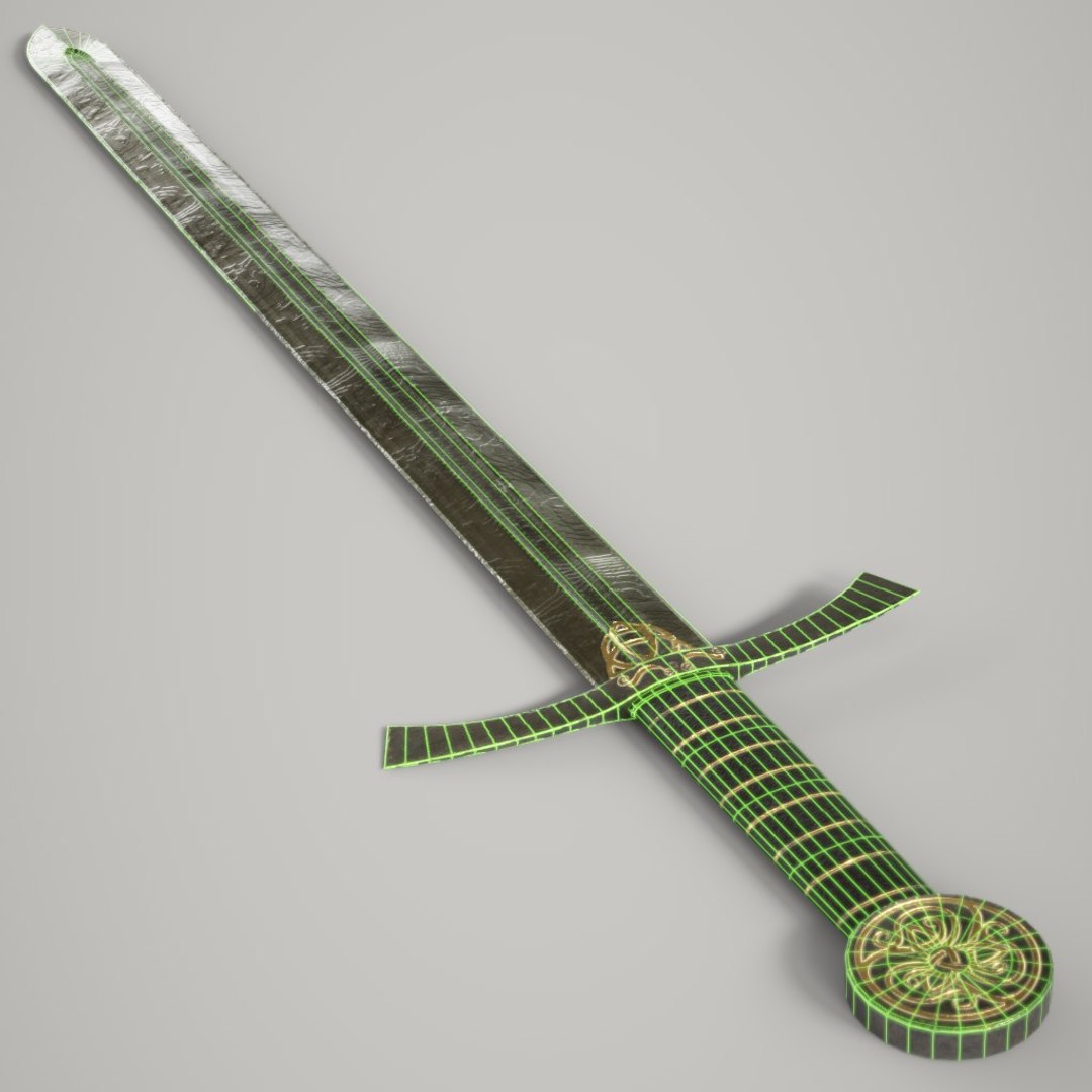 Steel longsword sword 3D - TurboSquid 1266327