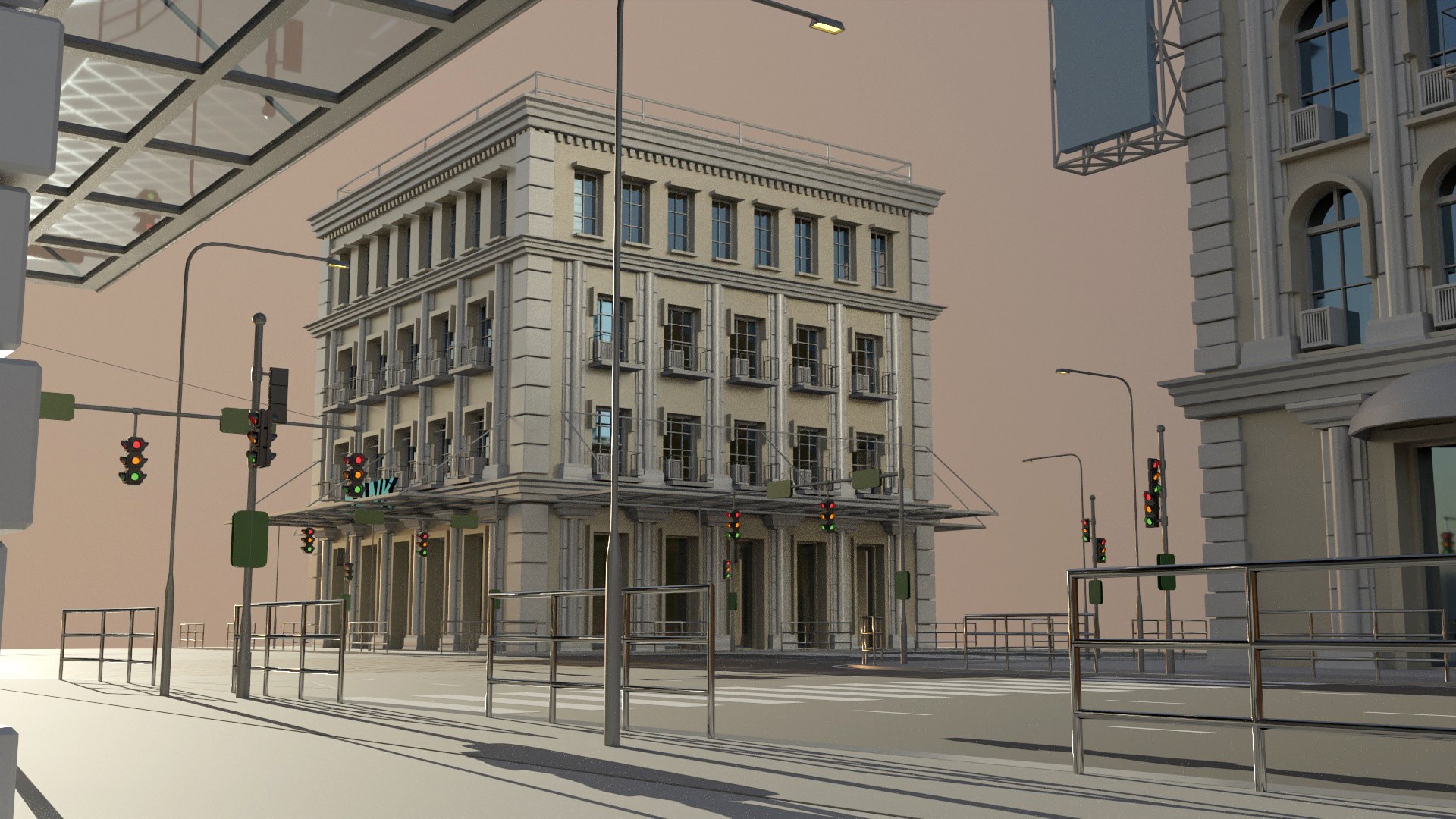 City Intersection Model - TurboSquid 1662006