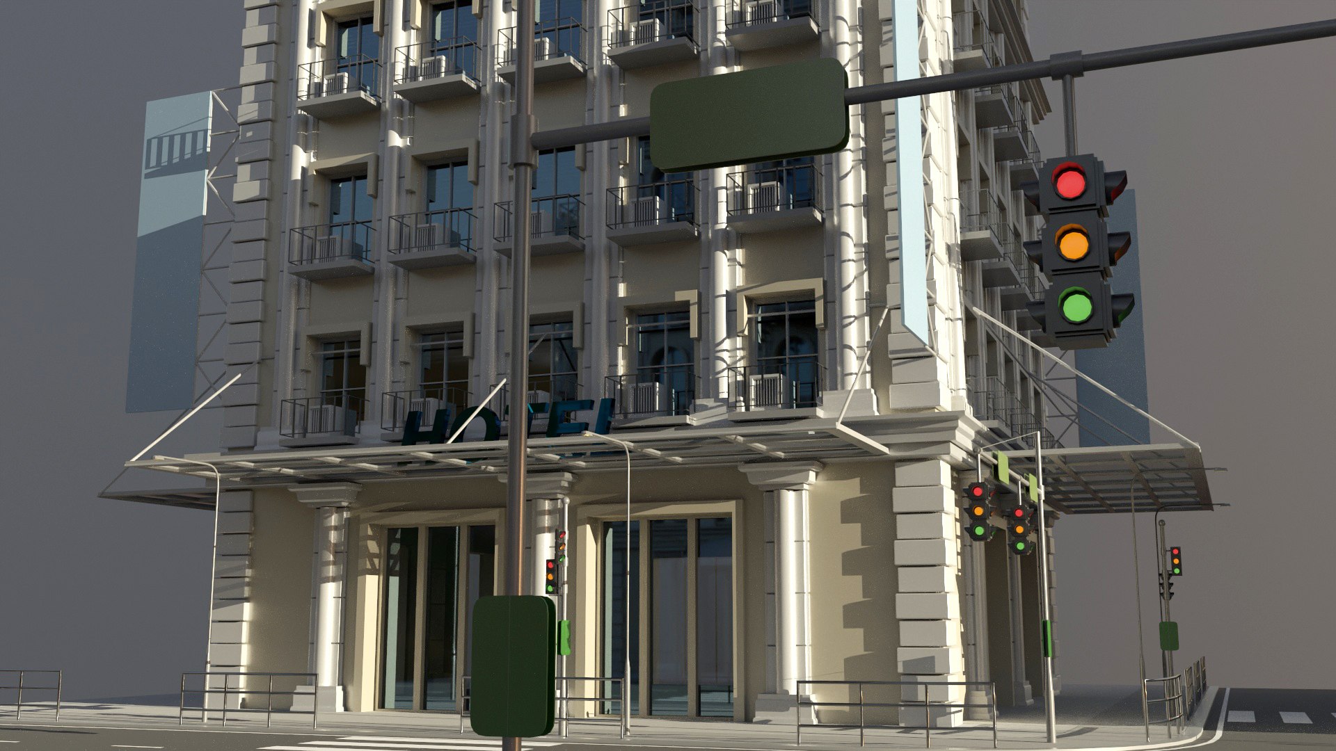 City Intersection Model - TurboSquid 1662006