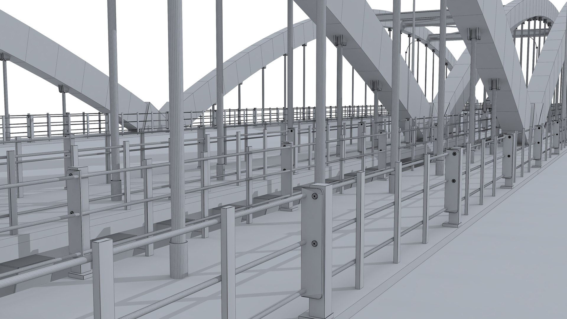 Two Lane Bridge And Cars 3D - TurboSquid 2400448