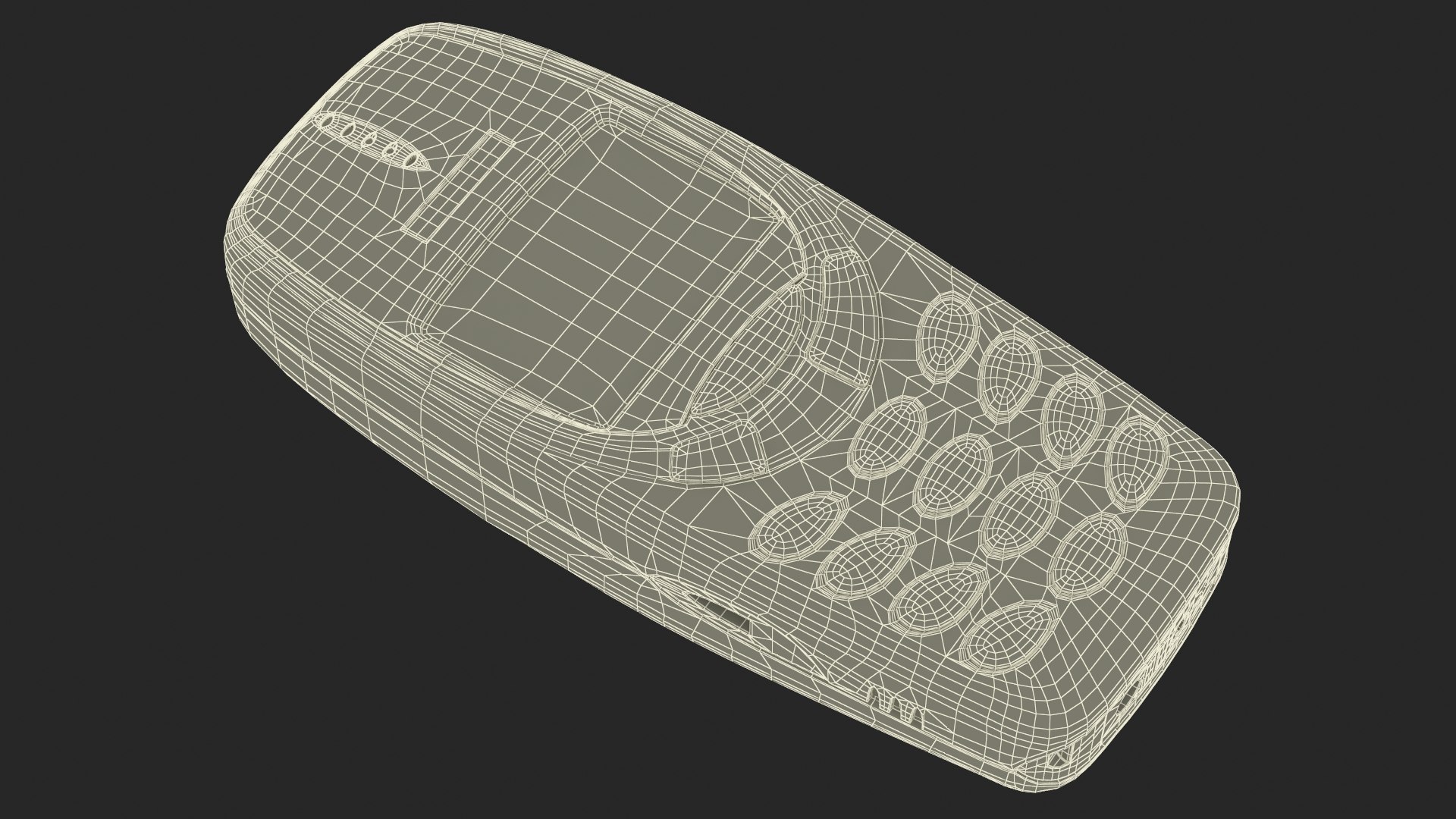 3D Old Scratched Cell Phone Black Switched On model - TurboSquid 2183364