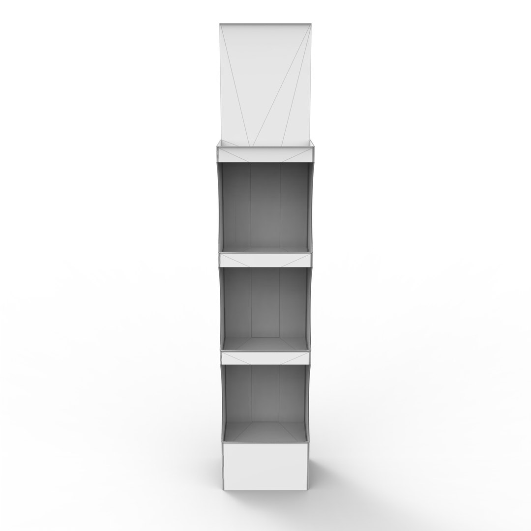 3D Point Of Sale Cardboard Display Stand - TurboSquid 2315287