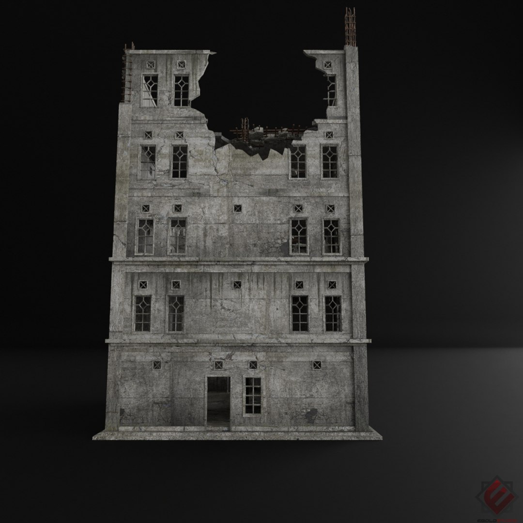 Destroyed Building 3D Model - TurboSquid 1519536