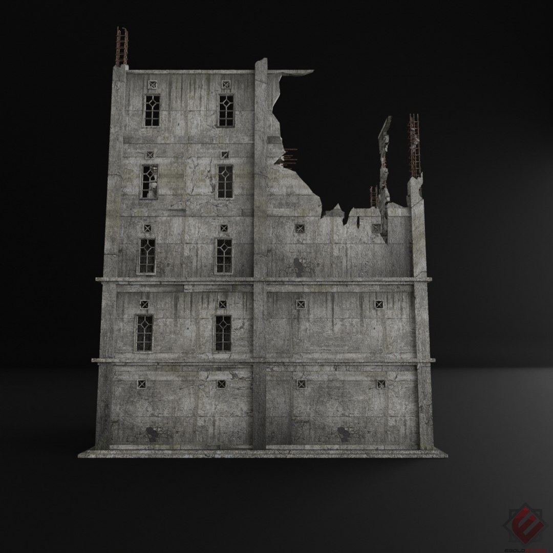 Destroyed Building 3D Model - TurboSquid 1519536