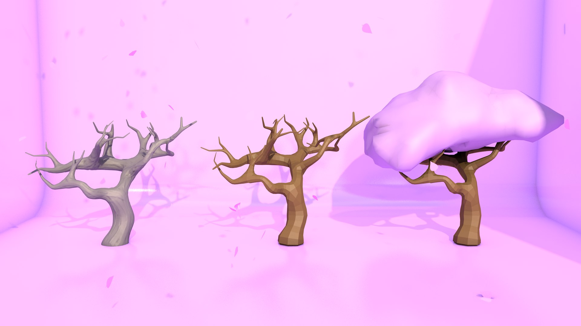 Stylized Low Poly Japanese Cherry Blossom Tree 3D Model - TurboSquid ...