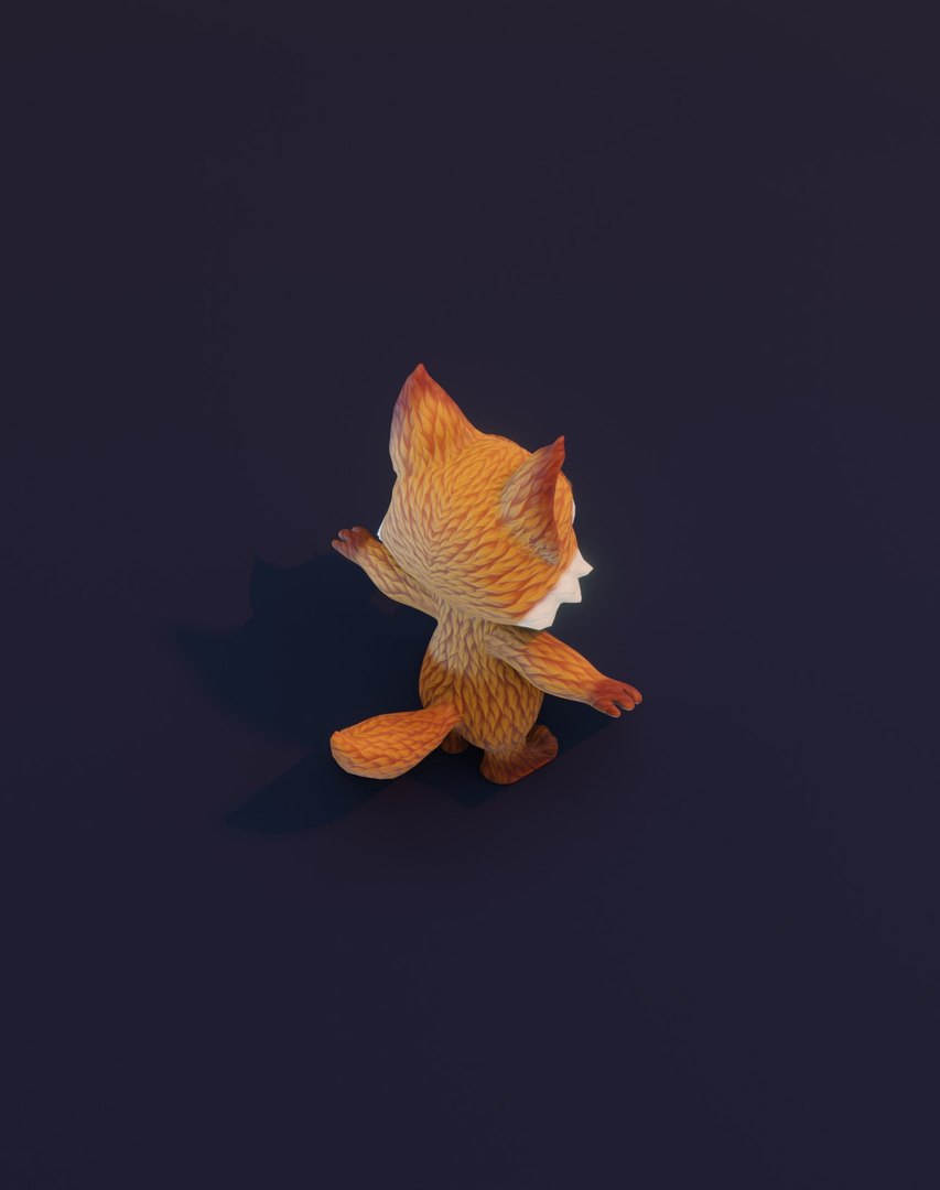 3D Model Cartoon Fox 3D Model - TurboSquid 1840486