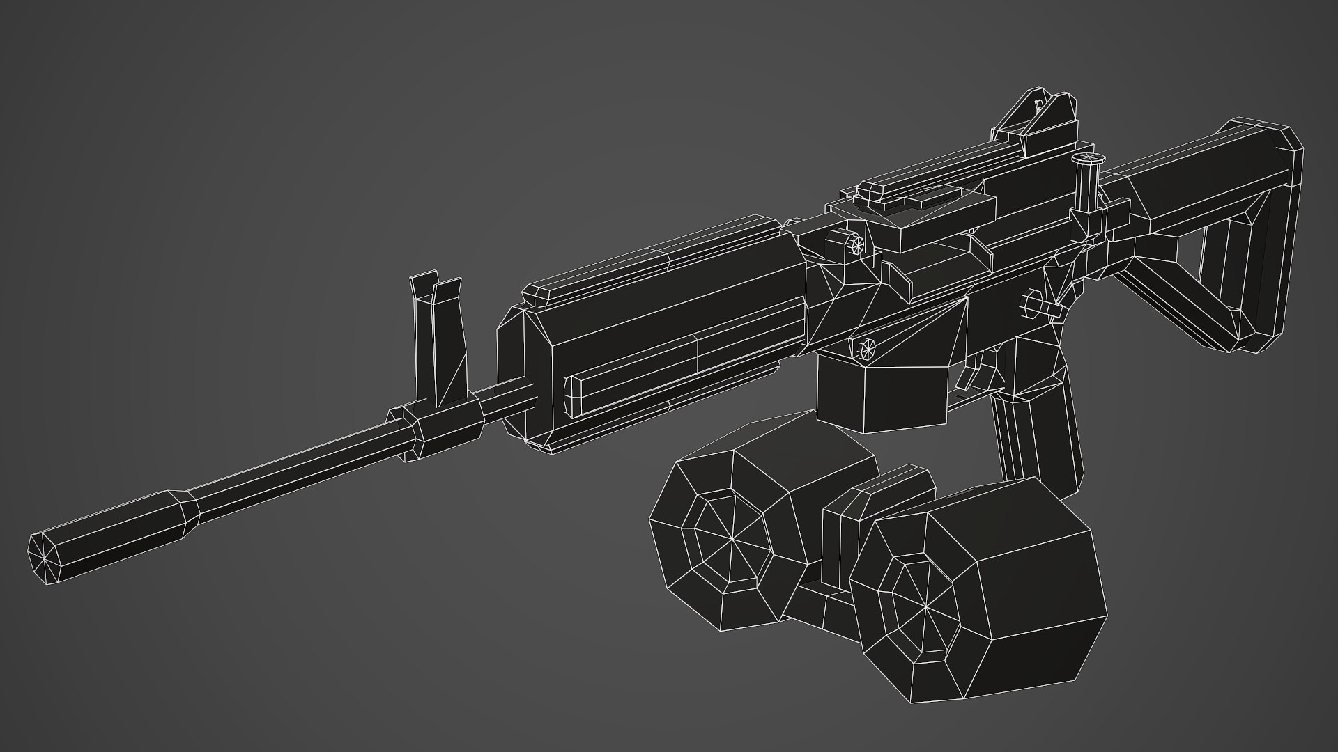Stylized AWS Machine Gun Low Poly Mobile Ready 3D Model - TurboSquid ...