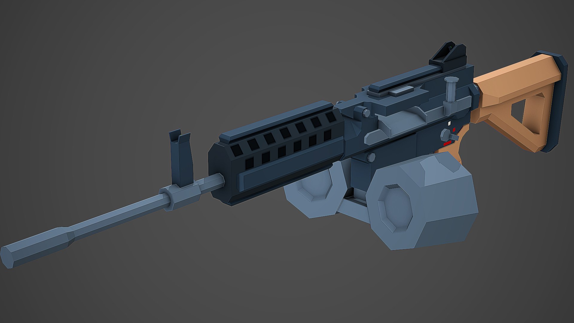 Stylized AWS Machine Gun Low Poly Mobile Ready 3D Model - TurboSquid ...