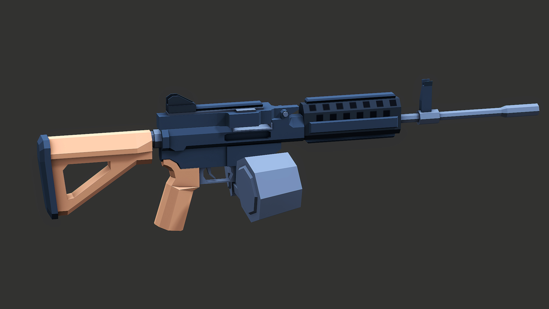Stylized AWS Machine Gun Low Poly Mobile Ready 3D Model - TurboSquid ...