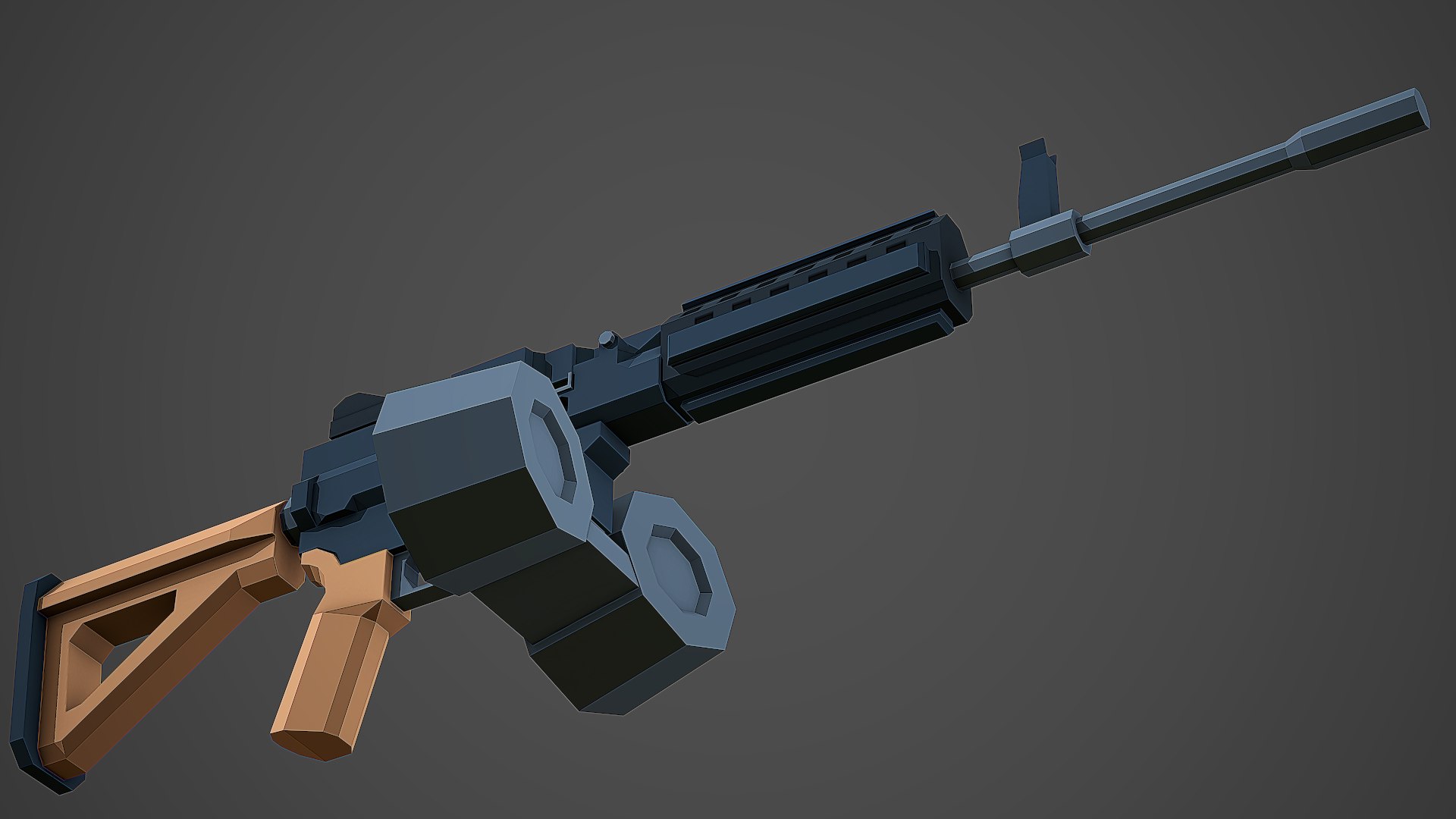 Stylized AWS Machine Gun Low Poly Mobile Ready 3D Model - TurboSquid ...