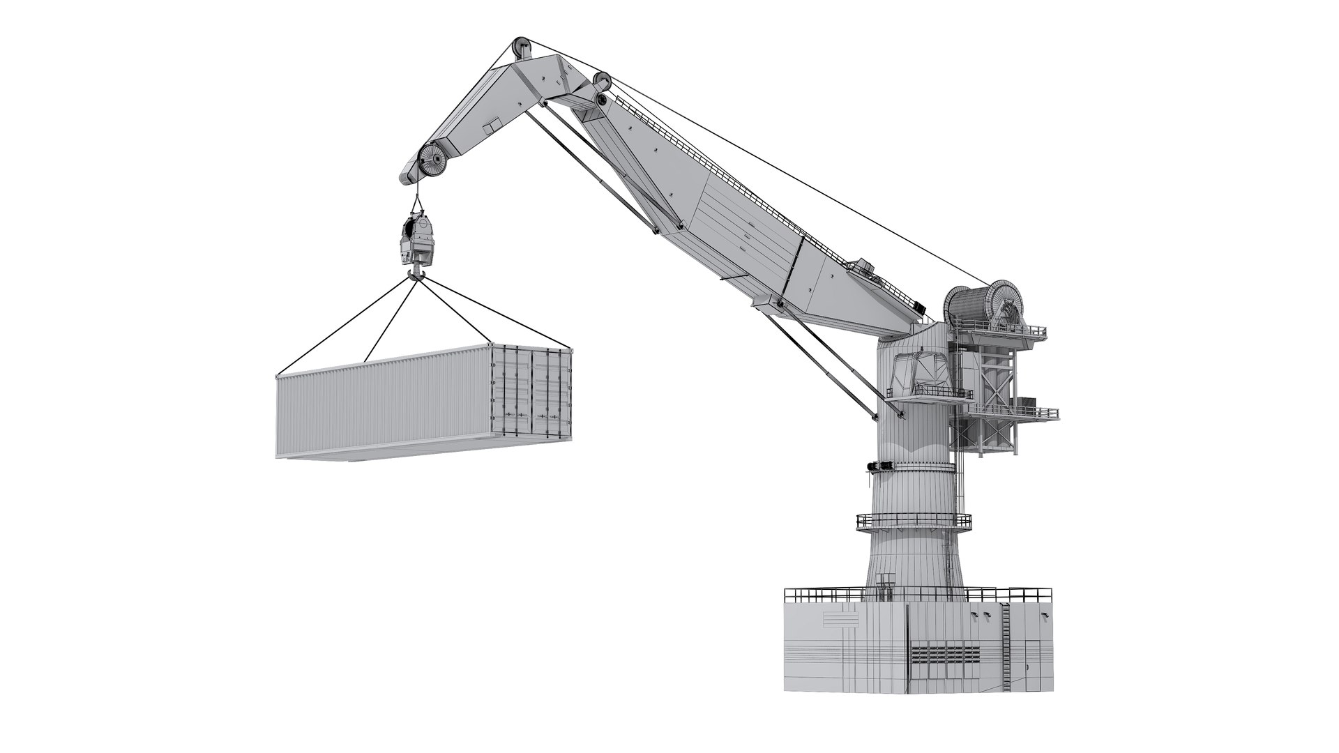 3D Crane Ship Model - TurboSquid 2313241