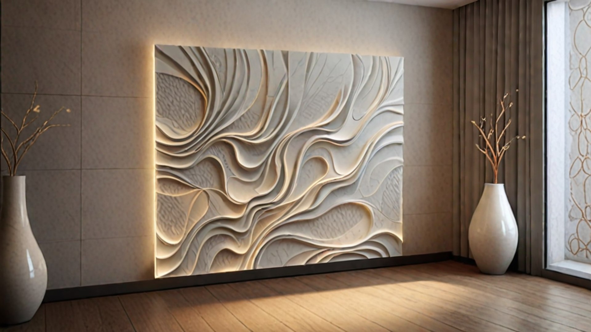 3D Modern Panel Wall Decor Set Relief Stl Mural CNC 185 - TurboSquid ...