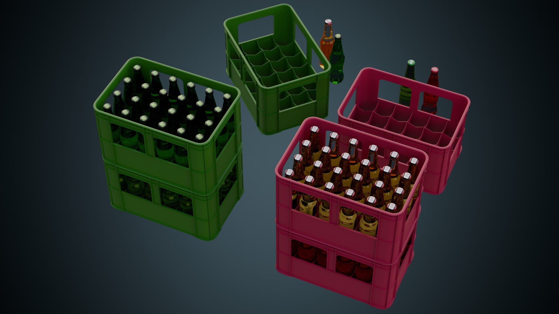 3D Model Plastic Crate 1 Basic - TurboSquid 2242383