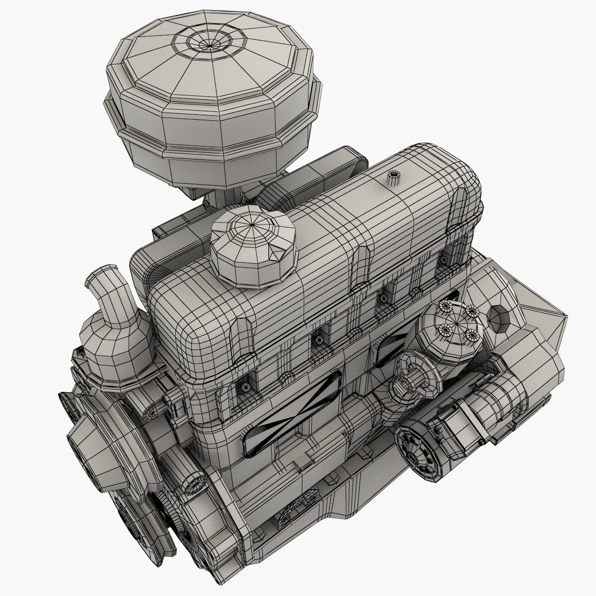 engine modelled 3ds