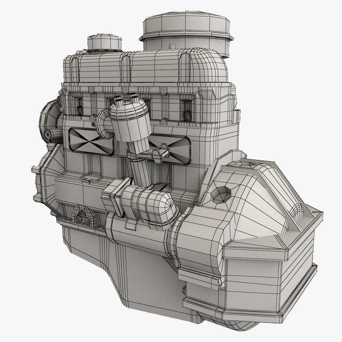 engine modelled 3ds