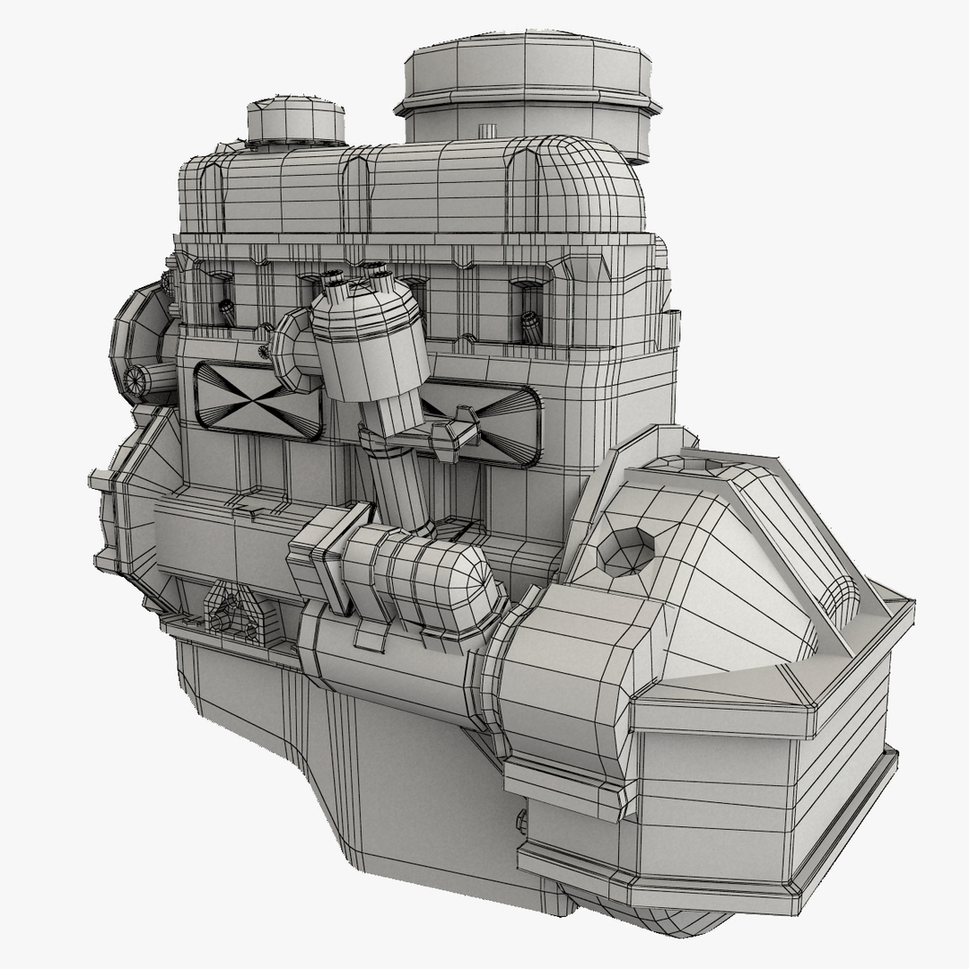 engine modelled 3ds