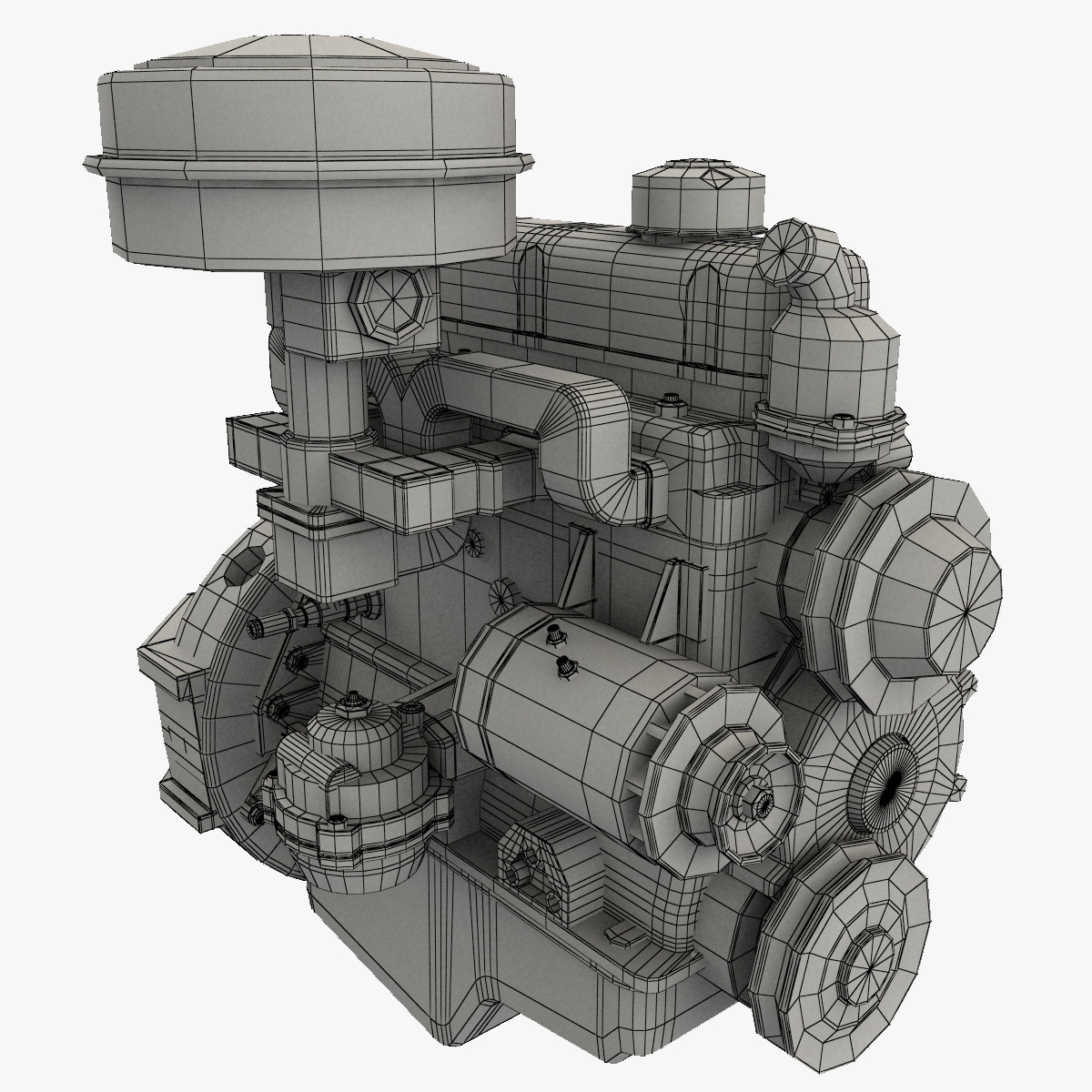 engine modelled 3ds