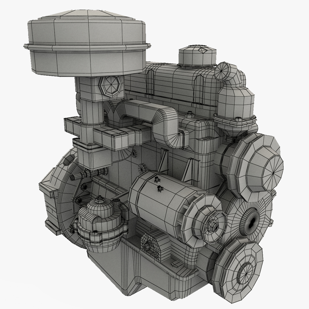 engine modelled 3ds